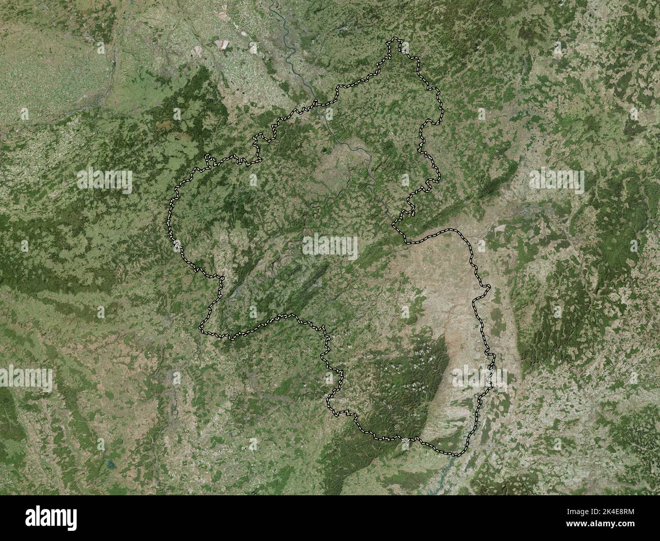 Rheinland-Pfalz, state of Germany. High resolution satellite map Stock ...
