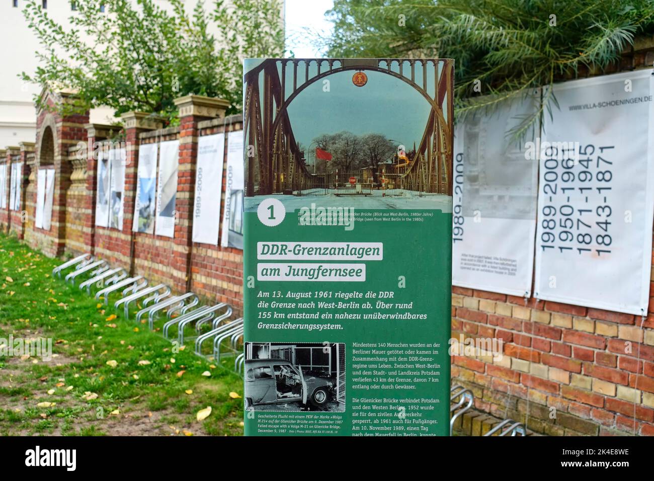 GDR border installations at Jungfernsee, Potsdam Germany Stock Photo ...