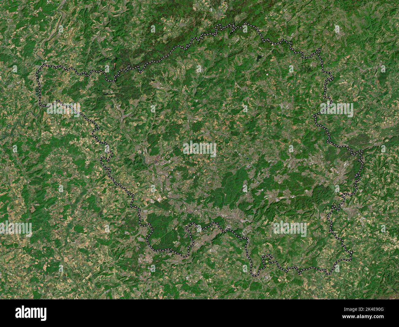 Saarland, state of Germany. High resolution satellite map Stock Photo ...