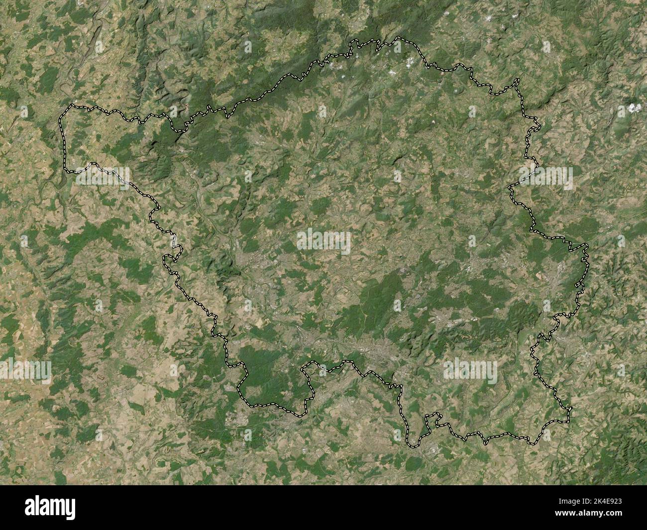Saarland, state of Germany. Low resolution satellite map Stock Photo ...