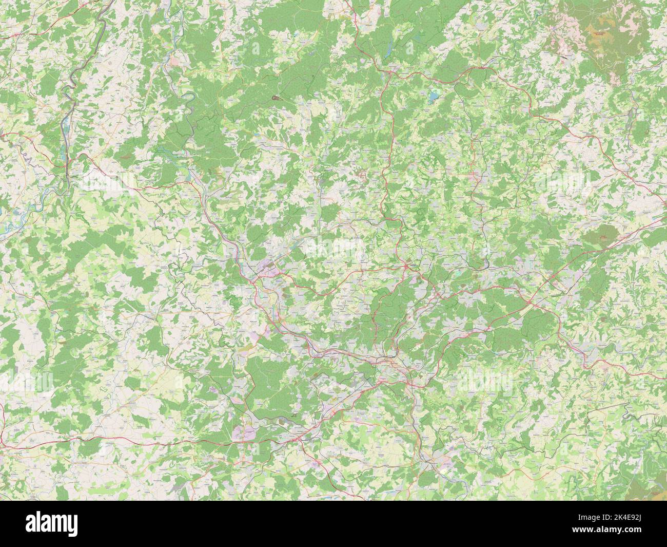 Saarland, state of Germany. Open Street Map Stock Photo - Alamy
