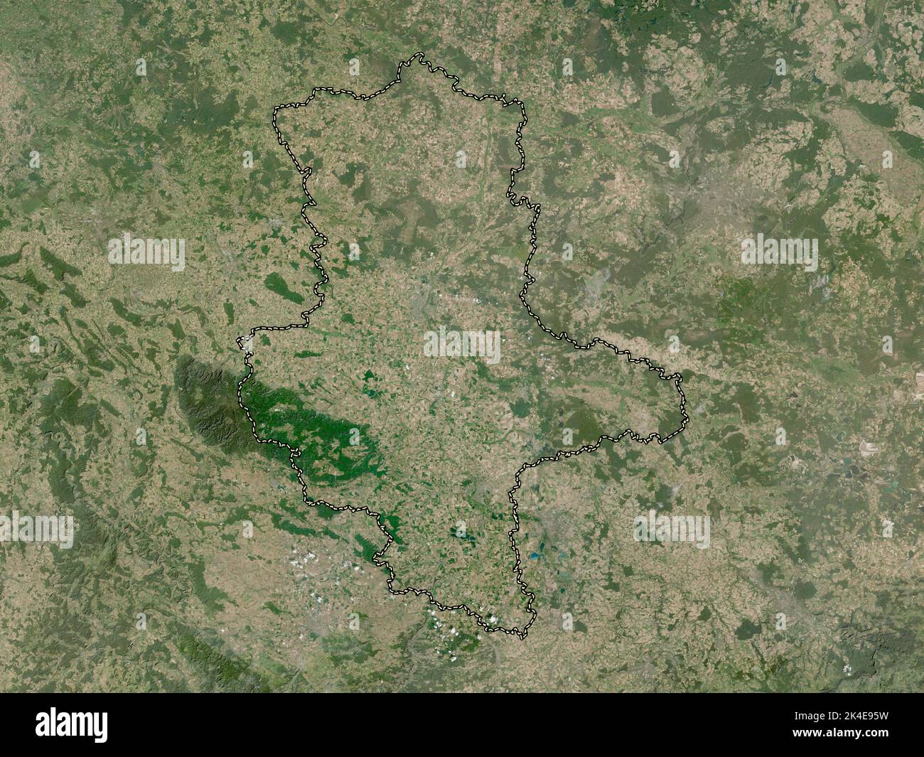 Sachsen-Anhalt, state of Germany. Low resolution satellite map Stock ...
