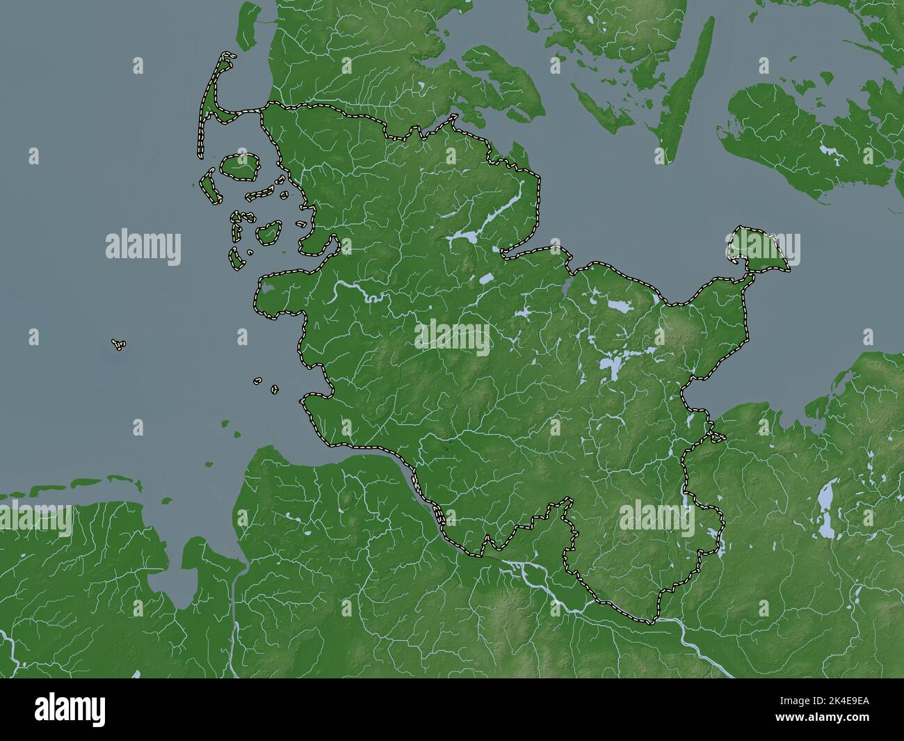 Schleswig-Holstein, state of Germany. Elevation map colored in wiki ...