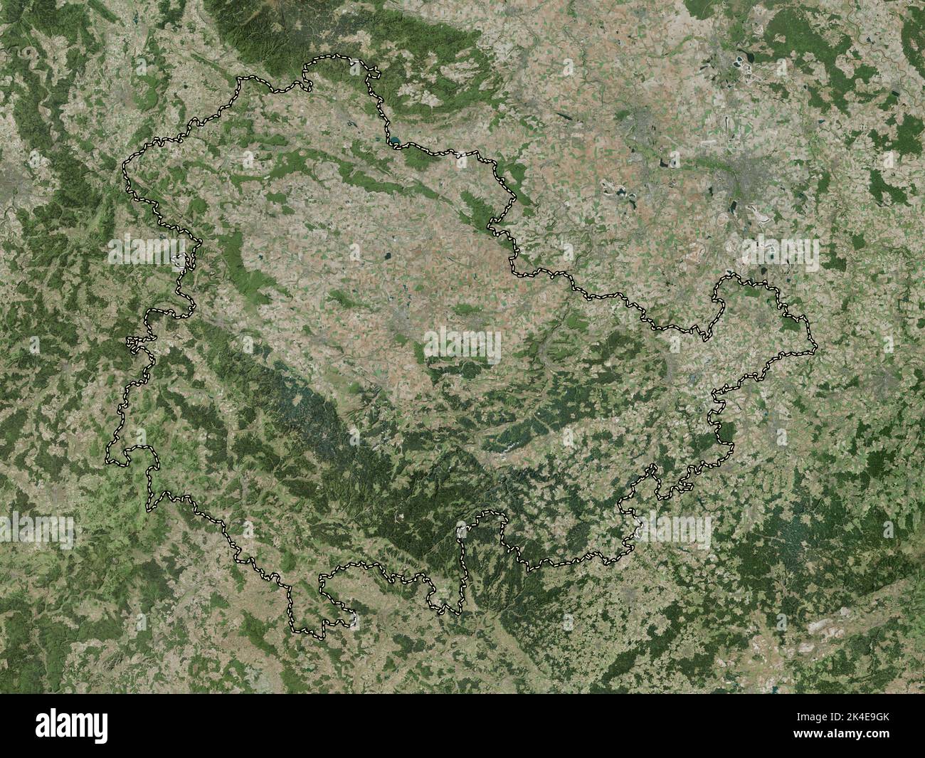 Thuringen, state of Germany. High resolution satellite map Stock Photo ...