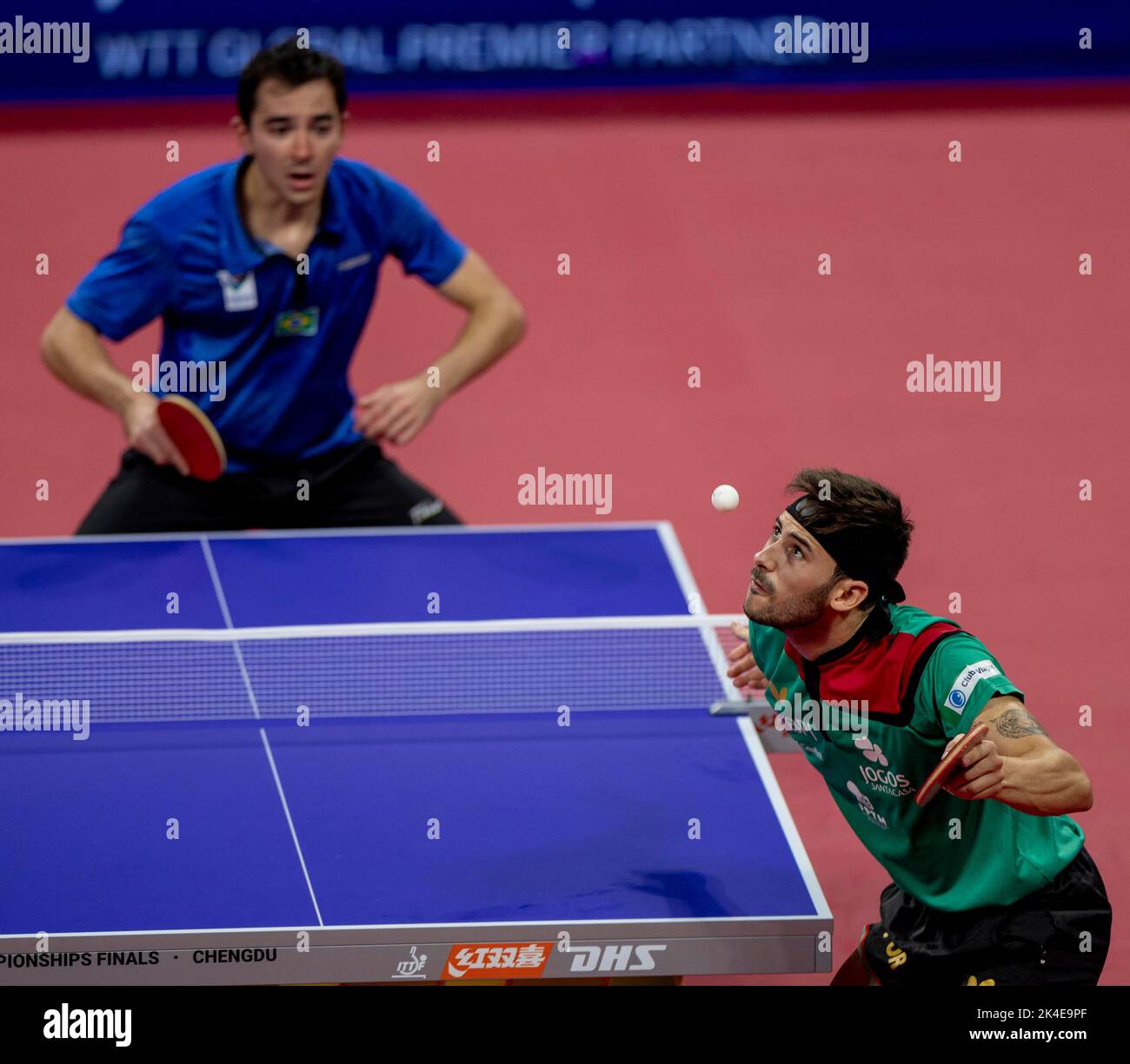 CHENGDU, CHINA - OCTOBER 2, 2022 - Hugo Calderano of Brazil competes ...