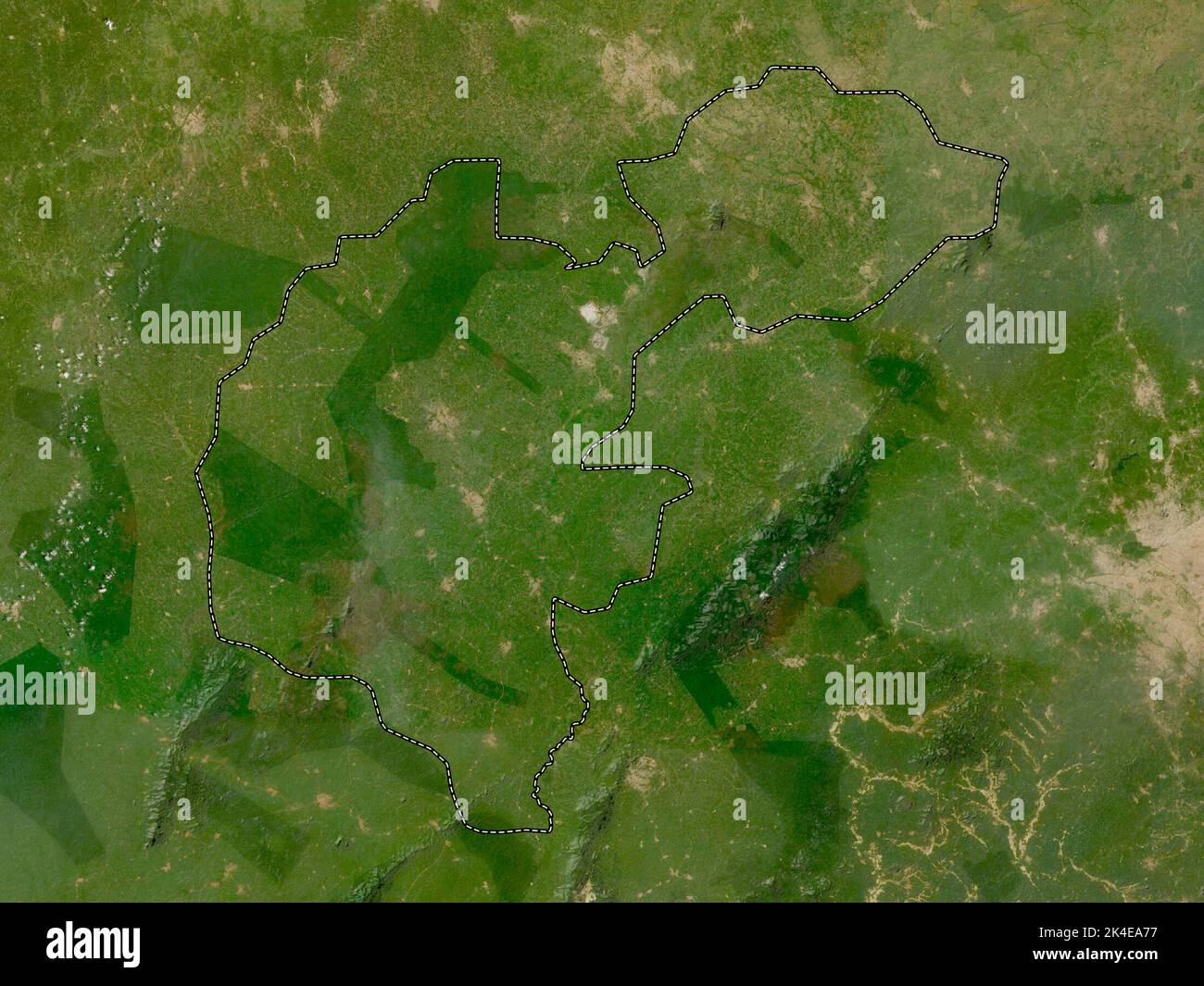 Ahafo, region of Ghana. Low resolution satellite map Stock Photo - Alamy