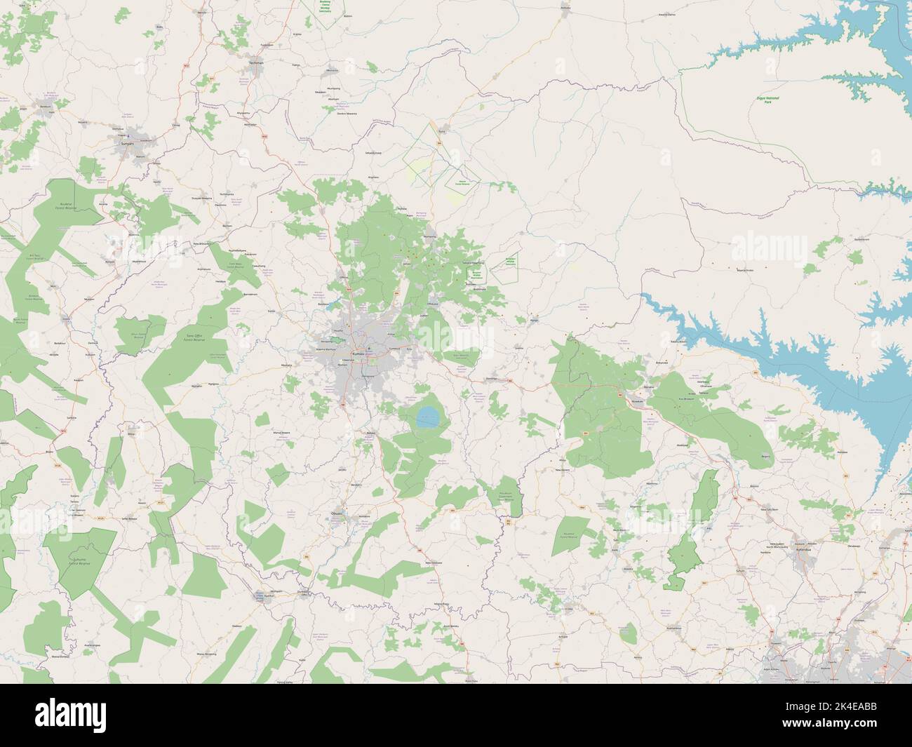 Ashanti, region of Ghana. Open Street Map Stock Photo - Alamy