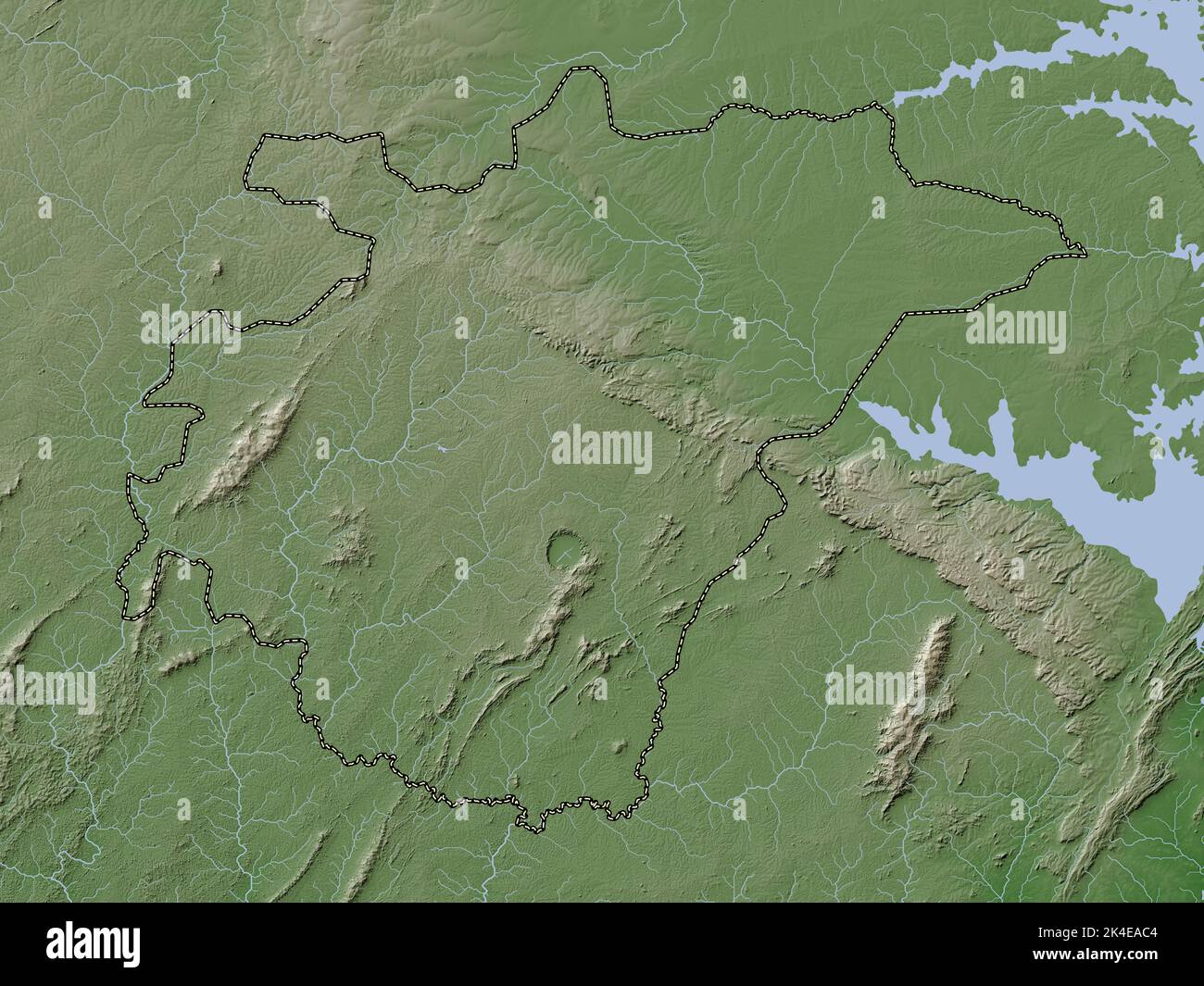 Ashanti, region of Ghana. Elevation map colored in wiki style with ...
