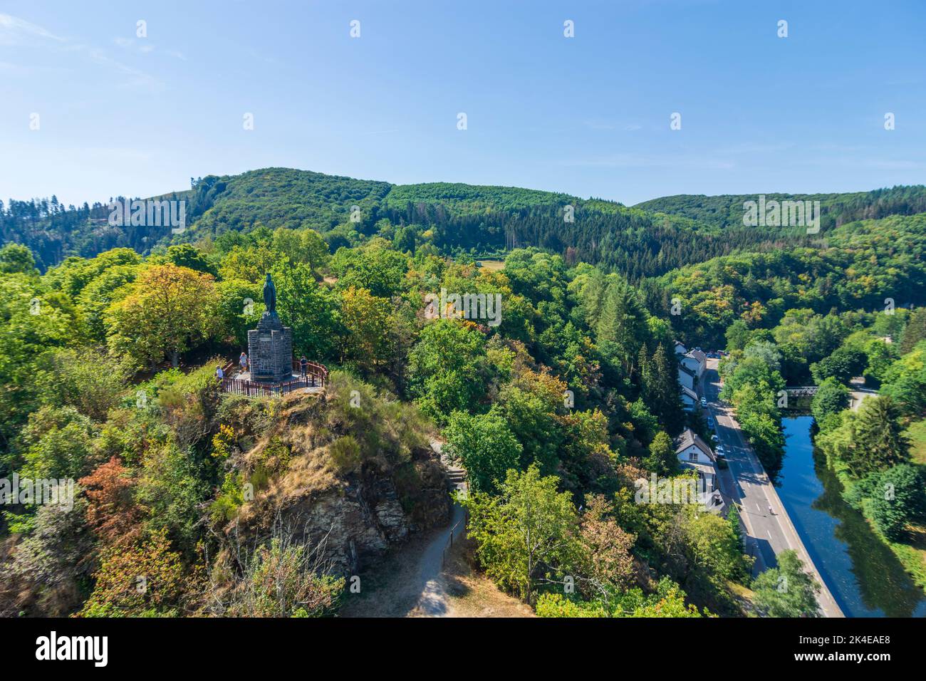Esch-sur-Sûre (Esch-Sauer): statue of the holy virgin in , Luxembourg ...