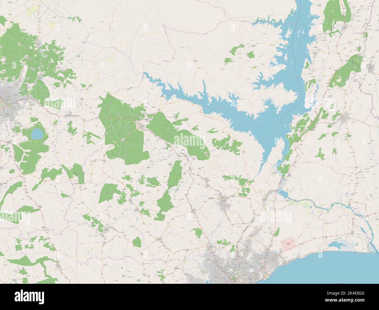 Map Of Eastern Region Of Ghana Ghana Regions Stock Illustrations