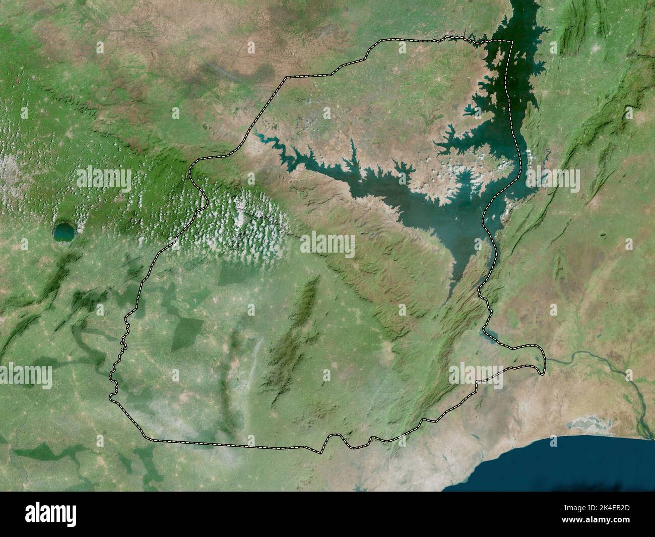 Eastern, region of Ghana. High resolution satellite map Stock Photo - Alamy
