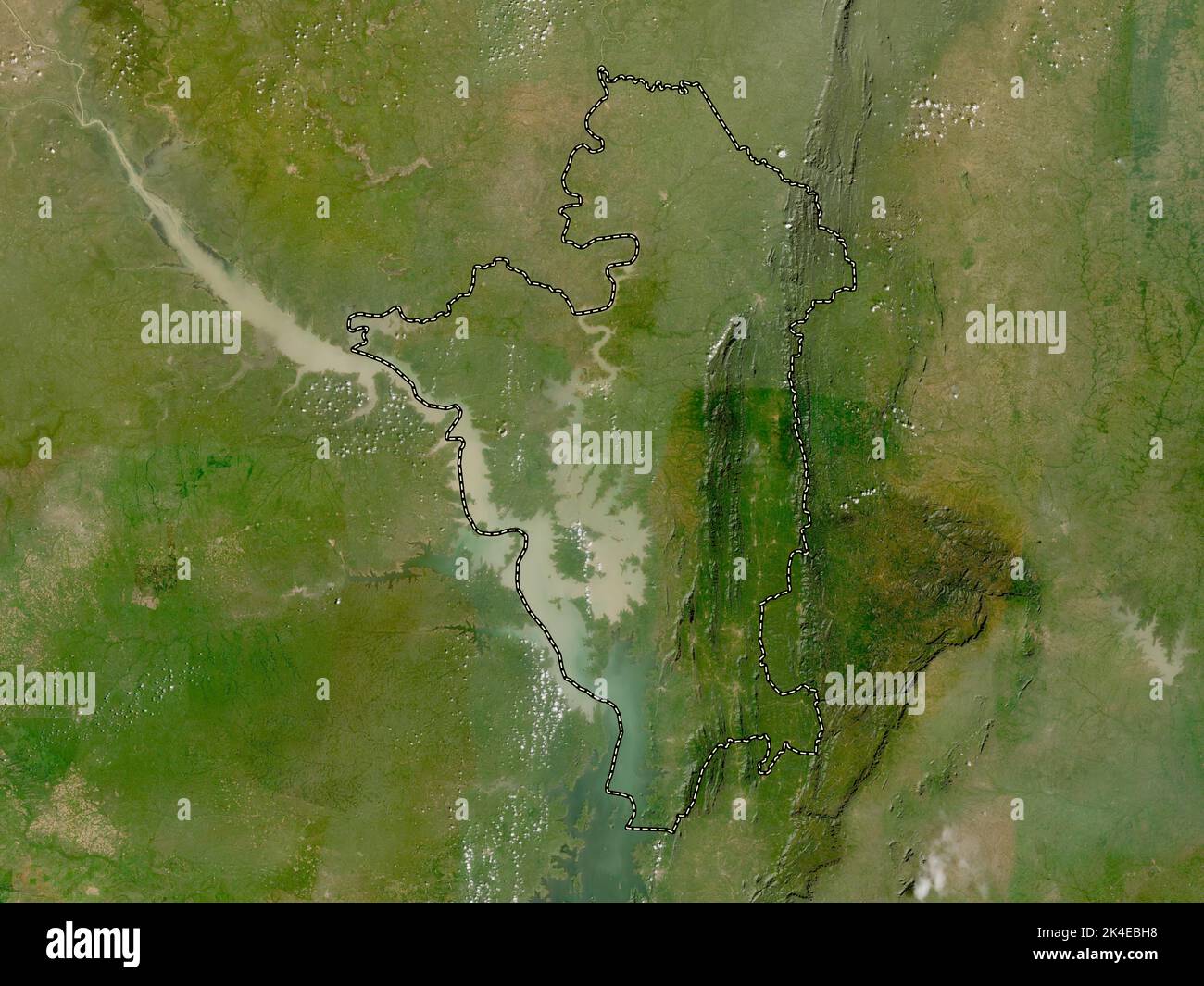 Oti, region of Ghana. Low resolution satellite map Stock Photo - Alamy