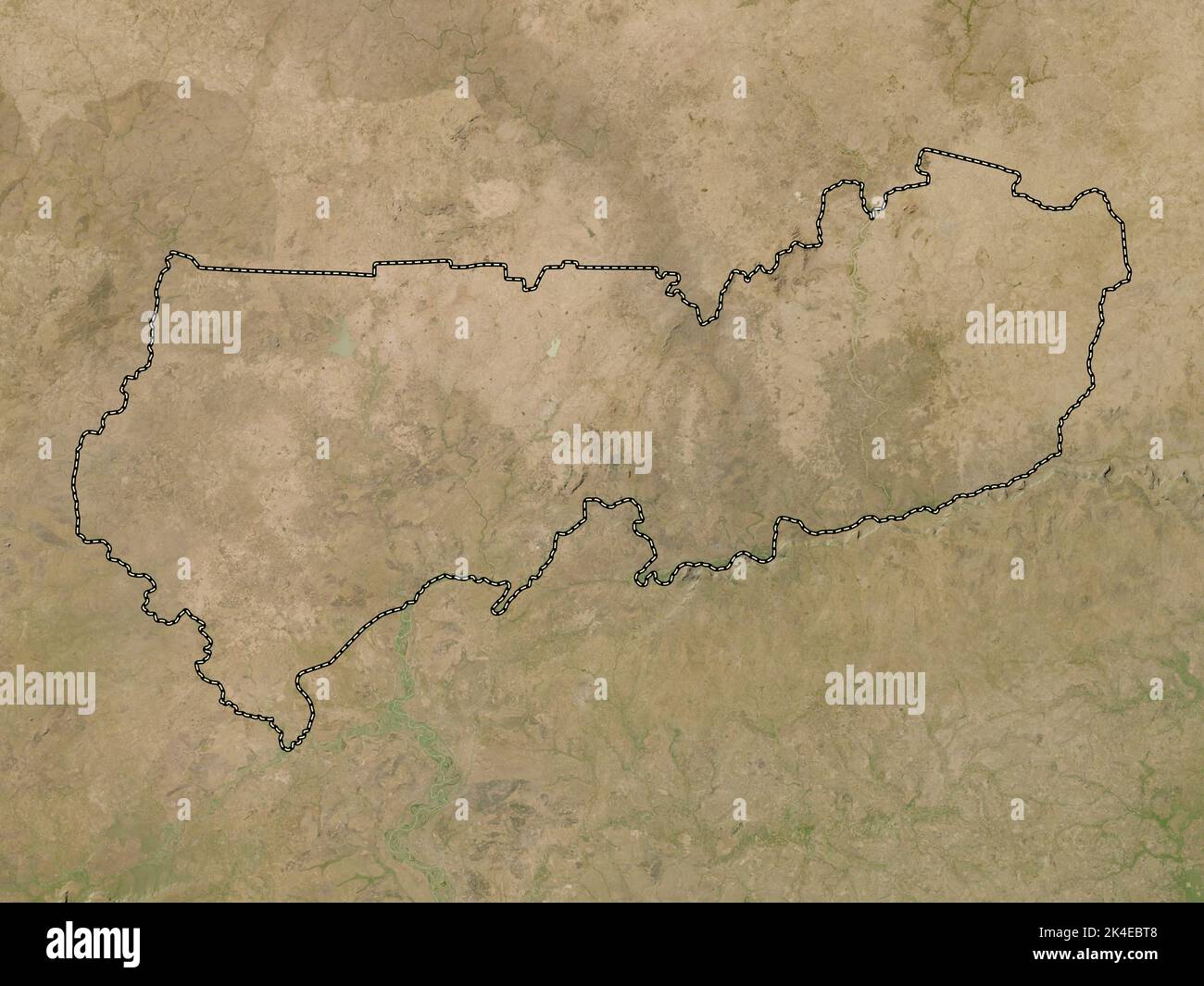 Upper East, region of Ghana. Low resolution satellite map Stock Photo ...