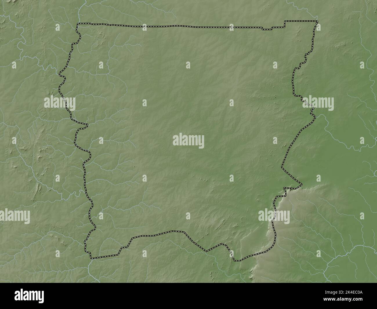 Upper West, region of Ghana. Elevation map colored in wiki style with ...