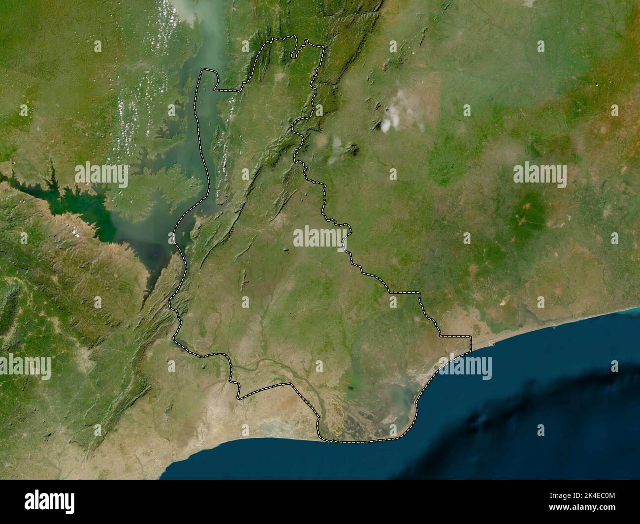 Volta, region of Ghana. Low resolution satellite map Stock Photo - Alamy
