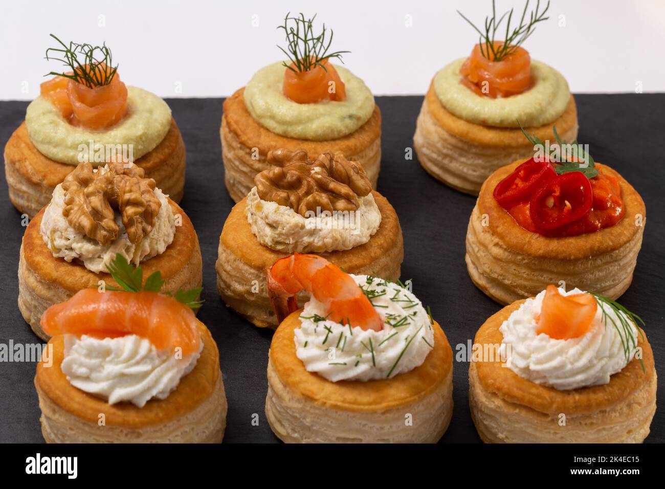 set of Bouchée à la Reine generically also called Vol au vent Stock ...