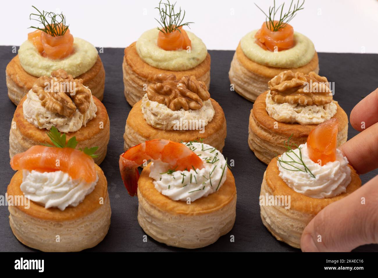 set of Bouchée à la Reine generically also called Vol au vent Stock ...