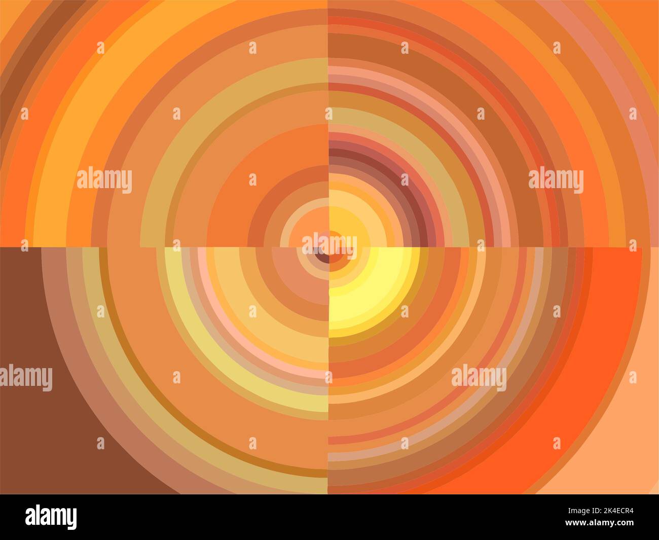 Concentric circles in red tonality for interior or fabrics. Radial ...