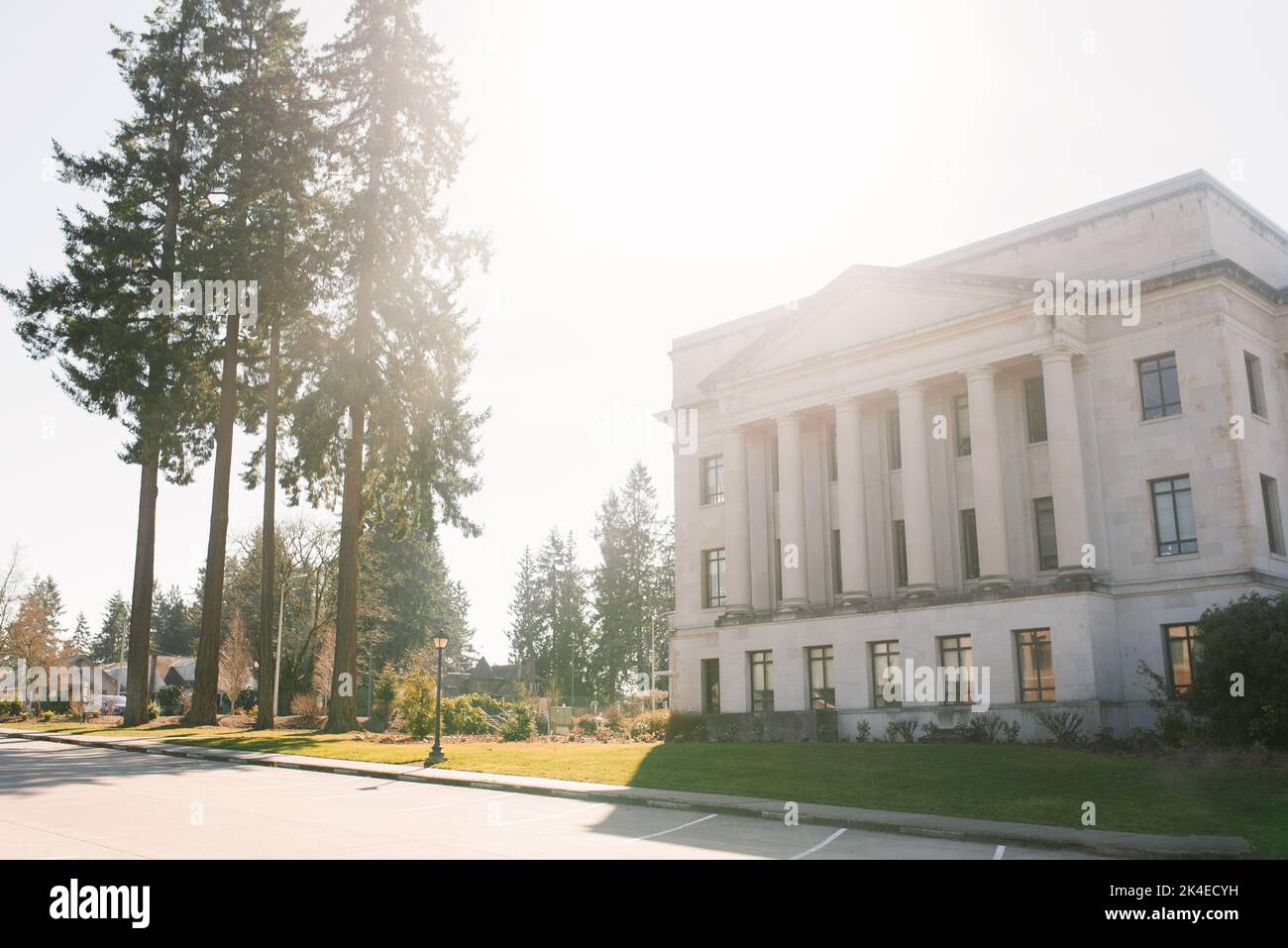Olympia, USA. March 2022. The Insurance House building near the ...