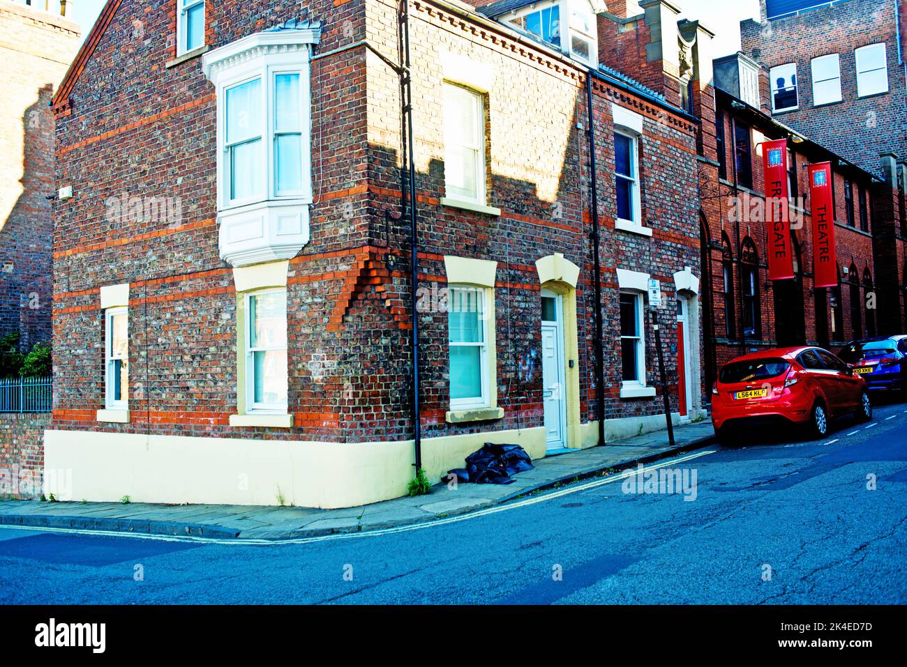 Terraced house overlooking Kings Stathes, York, England Stock Photo - Alamy