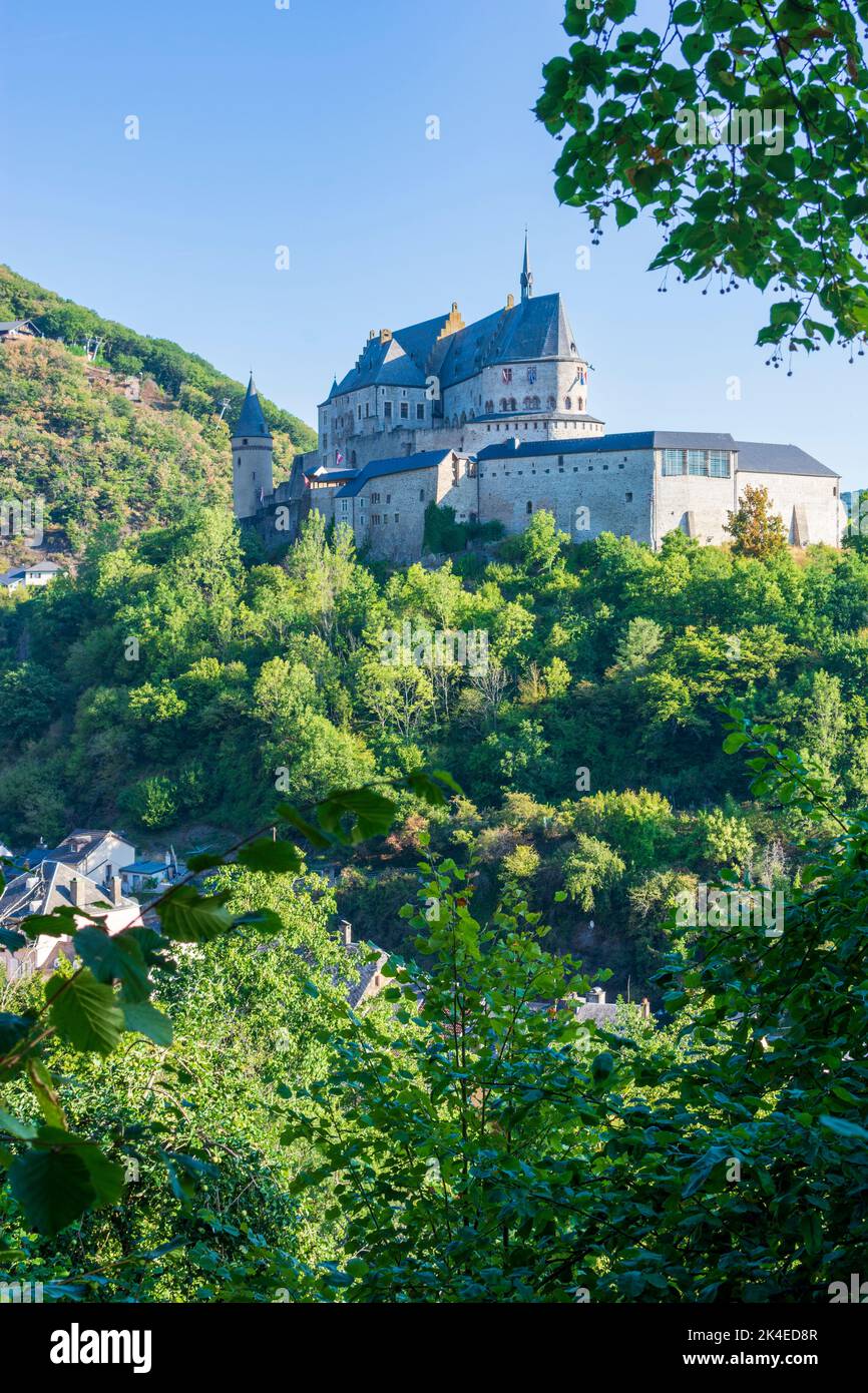 Vianden (Veianen): Vianden Castle in , Luxembourg Stock Photo - Alamy