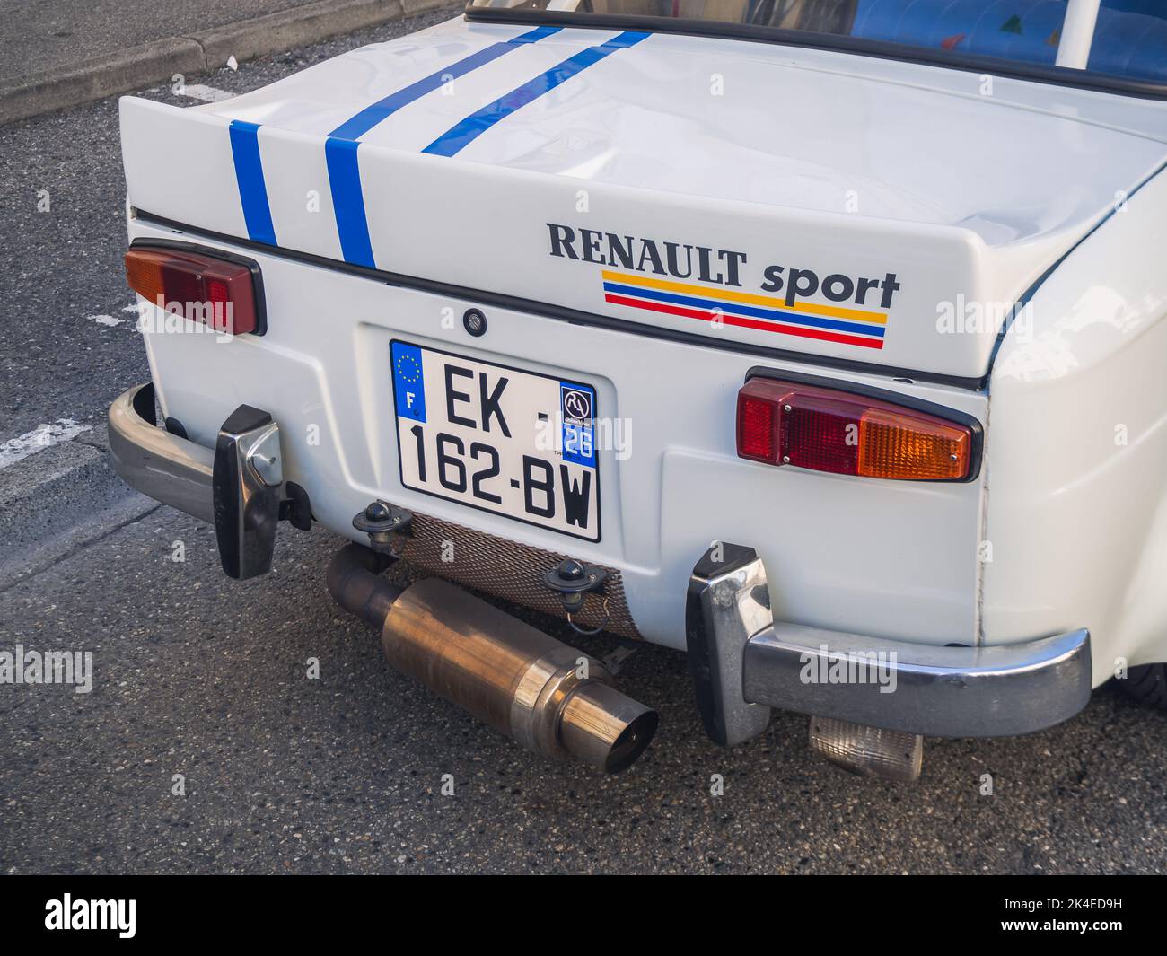 Loriol sur Drome, France - 17 September, 2022: Vintage gray Renault R8 ...