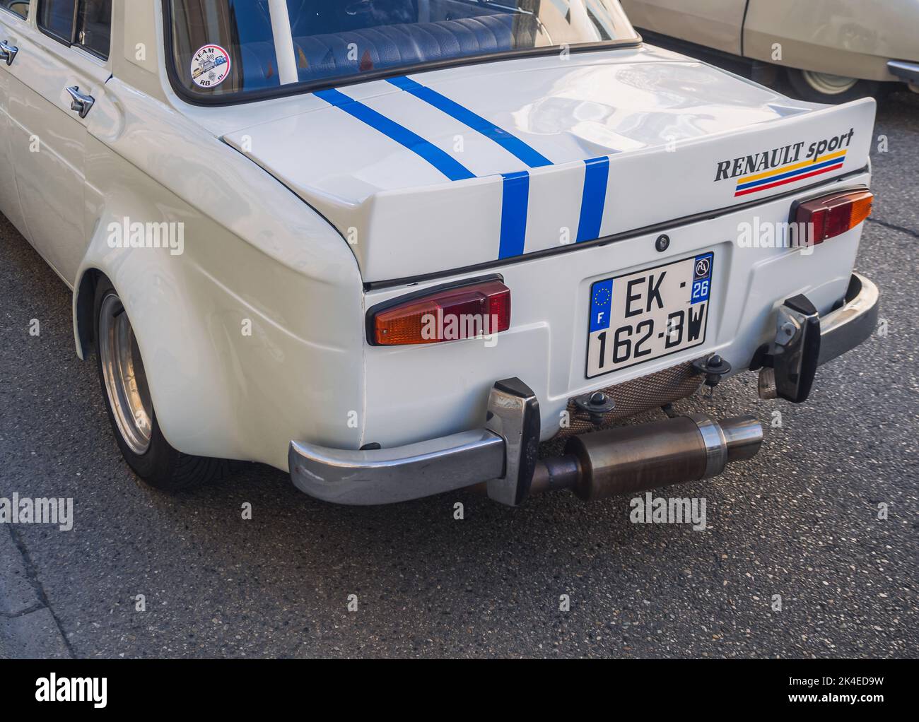 Loriol sur Drome, France - 17 September, 2022: Vintage gray Renault R8 ...