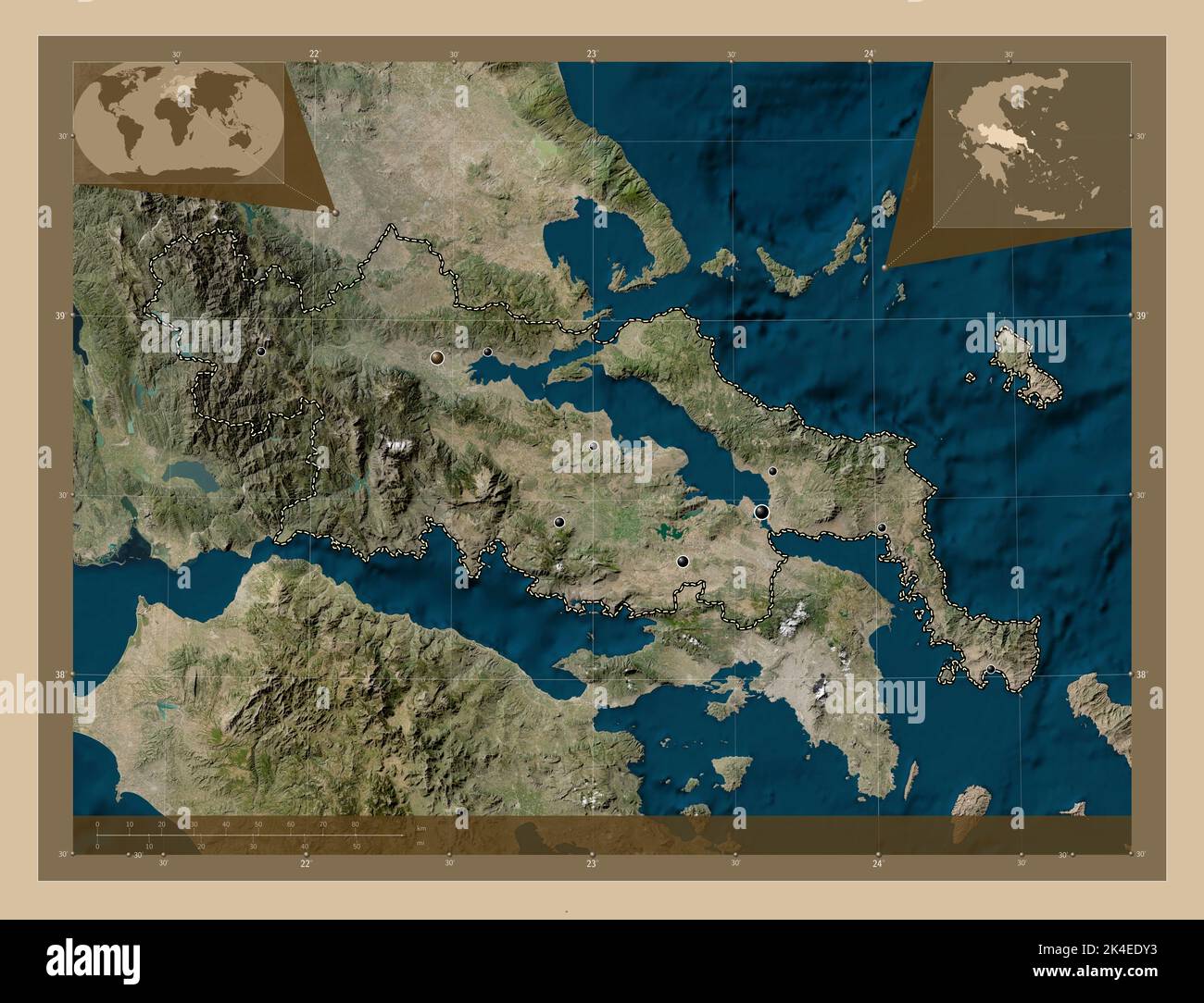 Central Greece, decentralized administration of Greece. Low resolution ...