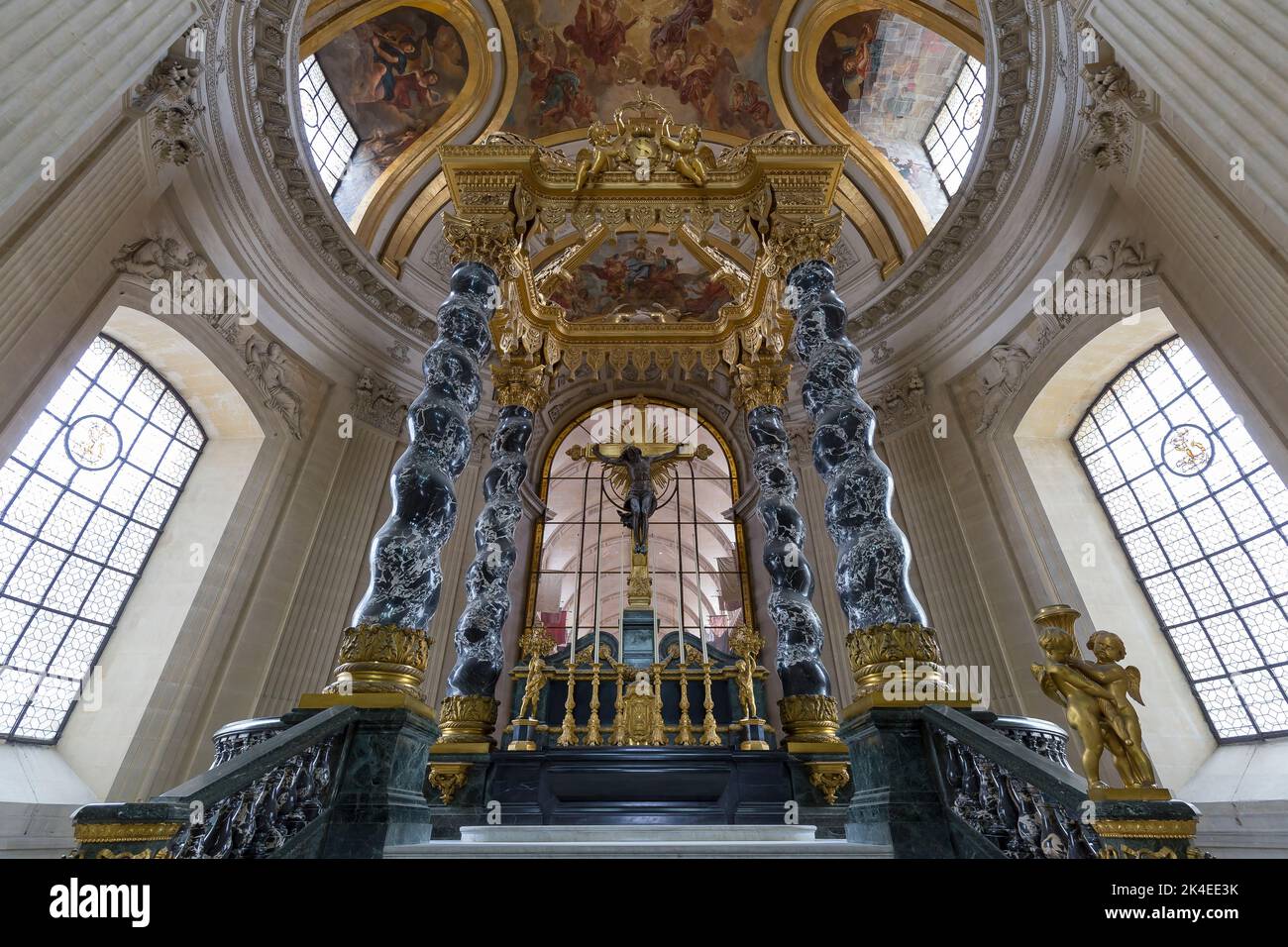 Paris, France - August 30, 2022: architectural detail of the golden ...