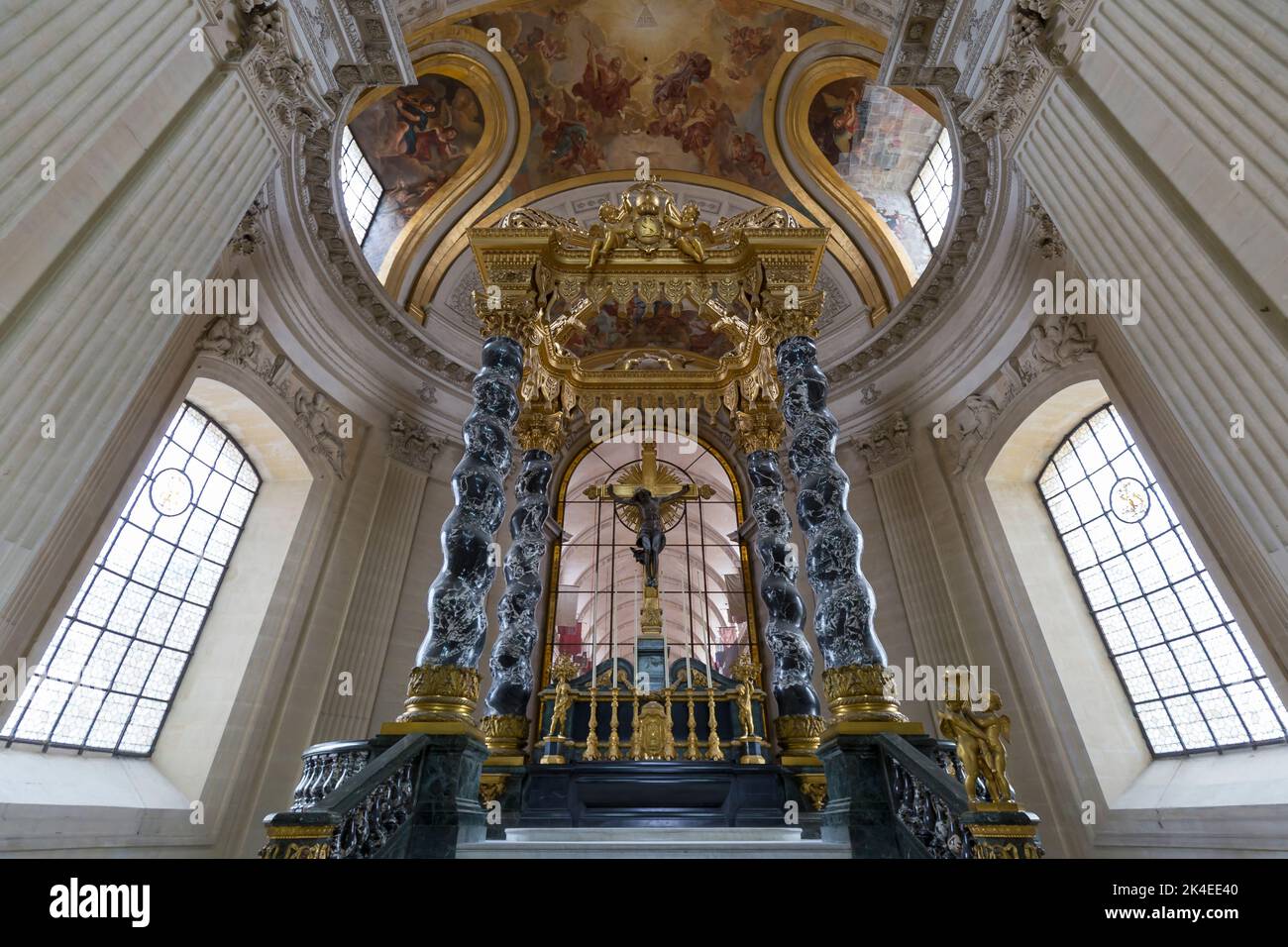 Paris, France - August 30, 2022: architectural detail of the golden ...
