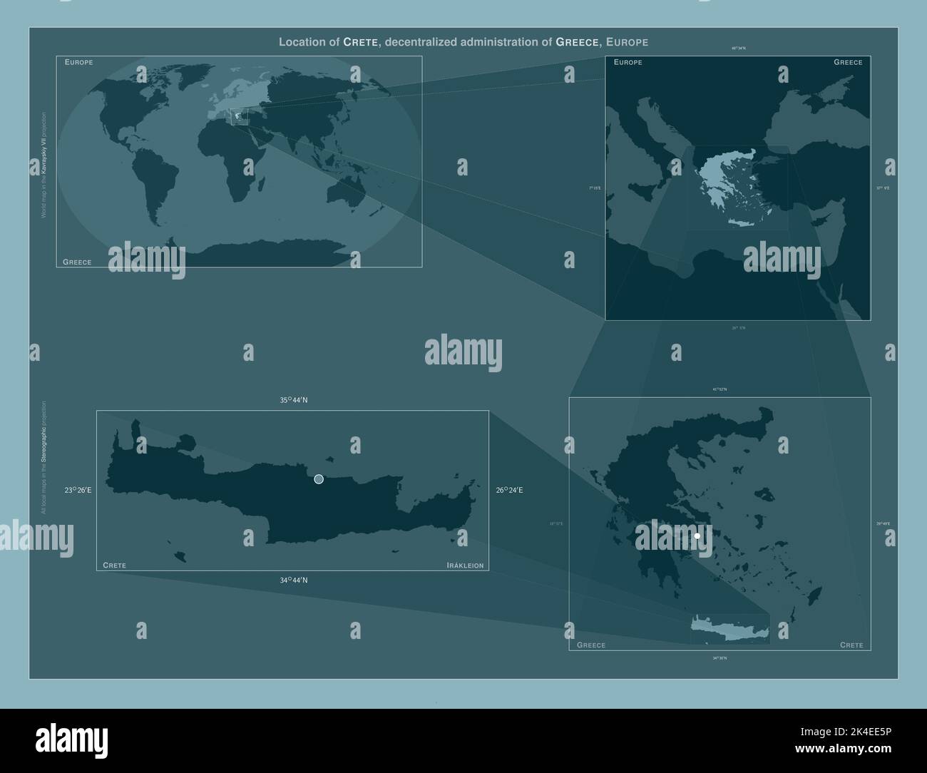 Crete, decentralized administration of Greece. Diagram showing the ...