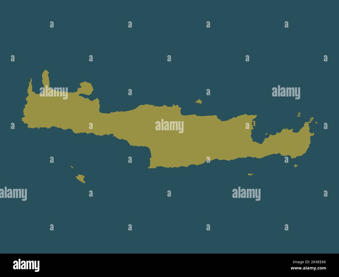 Crete, decentralized administration of Greece. Solid color shape Stock ...