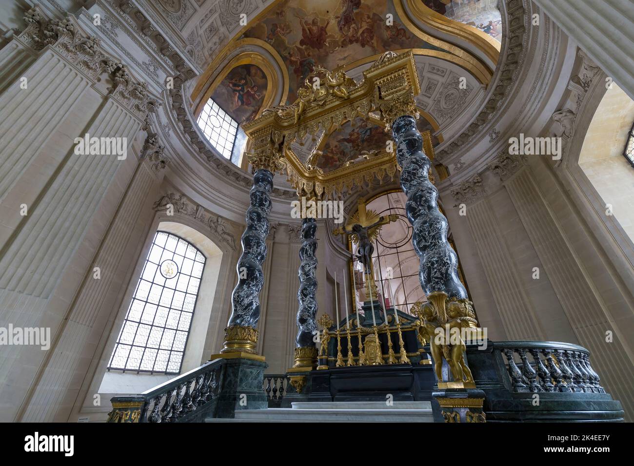 Paris, France - August 30, 2022: architectural detail of the golden ...