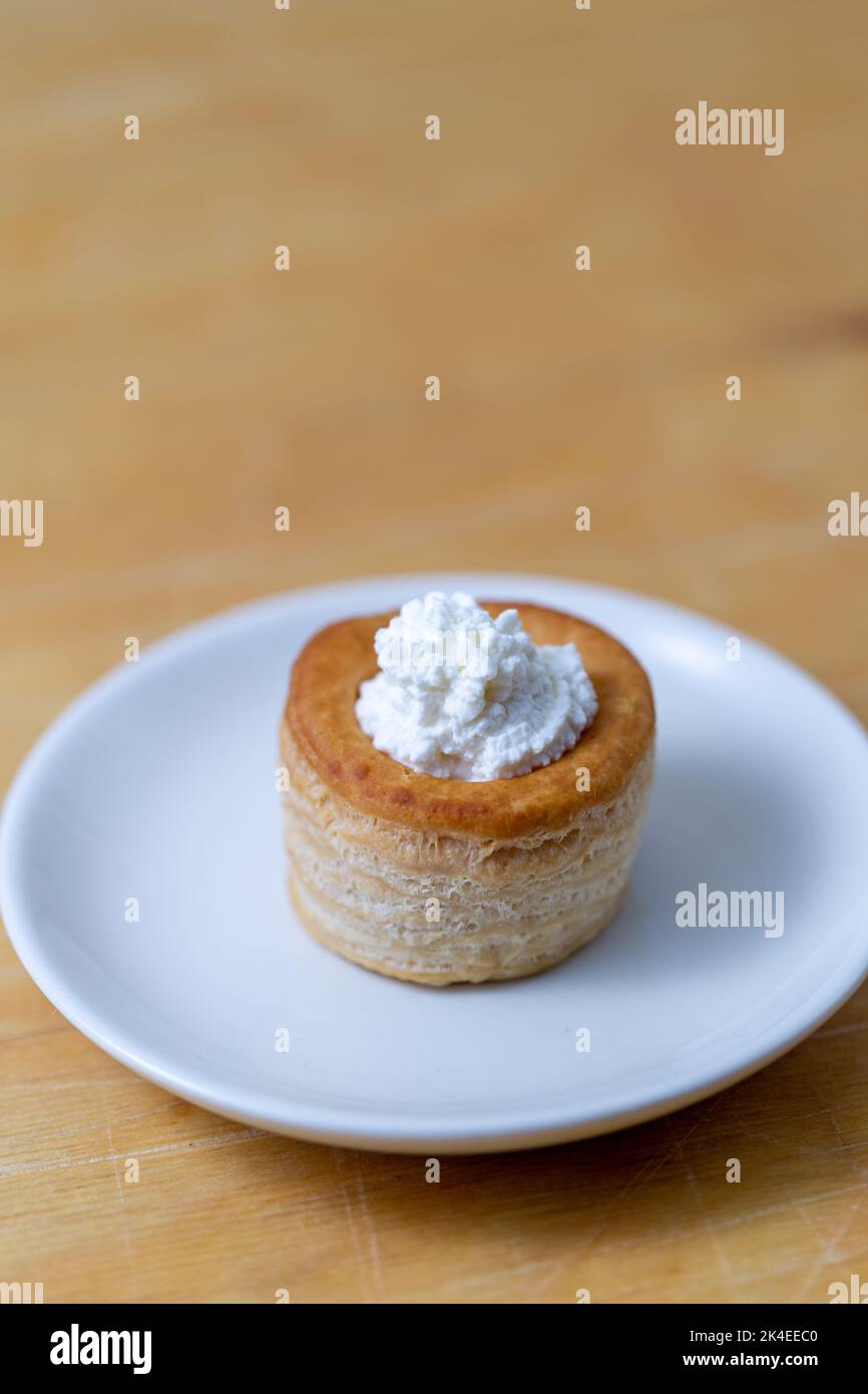 vol au vent with cream Stock Photo - Alamy