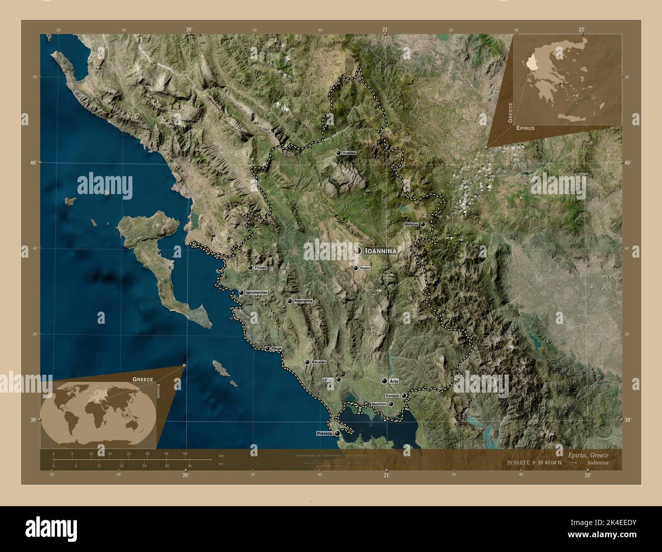 Epirus, decentralized administration of Greece. Low resolution ...