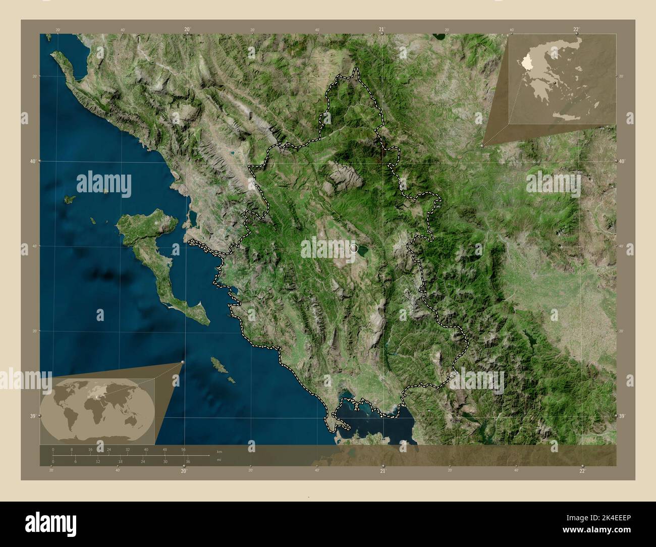 Epirus, decentralized administration of Greece. High resolution ...