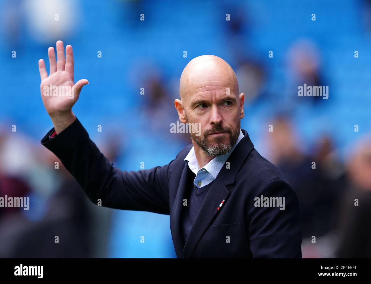 Manchester United manager Erik ten Hag waves to fans ahead of the ...