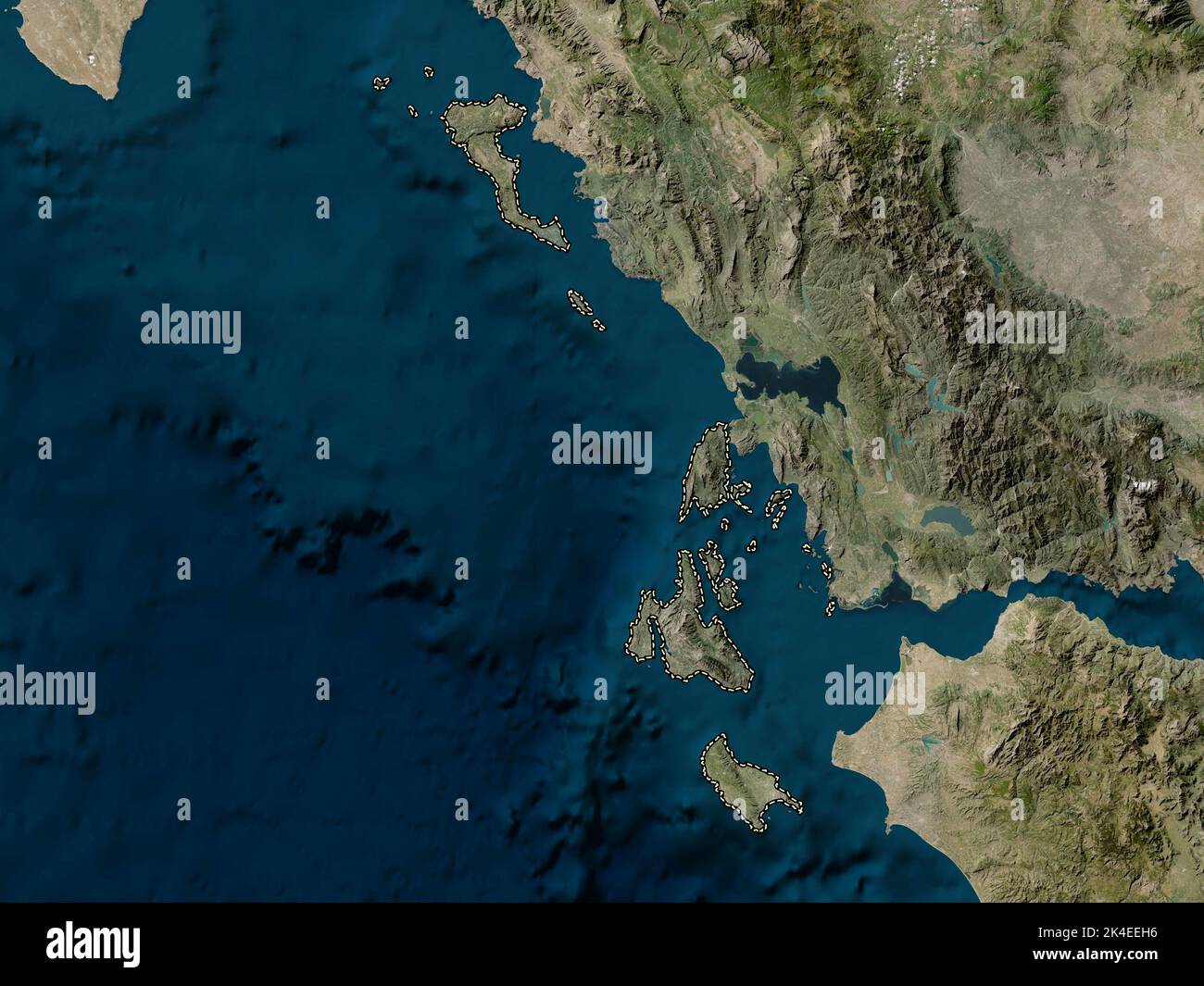 Ionian Islands, decentralized administration of Greece. Low resolution ...