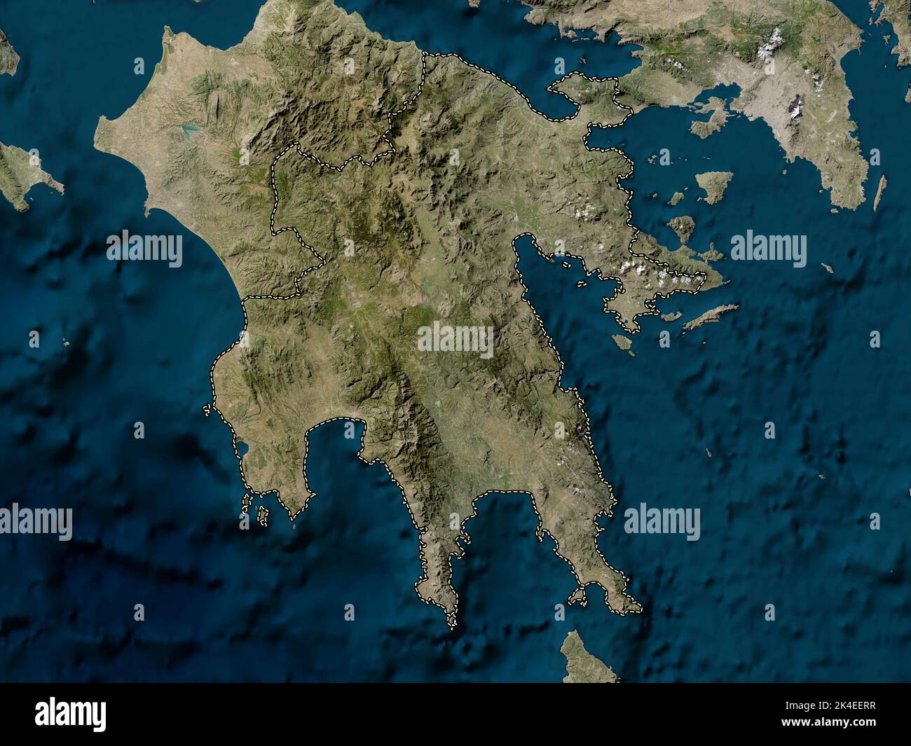 Peloponnese, decentralized administration of Greece. Low resolution ...