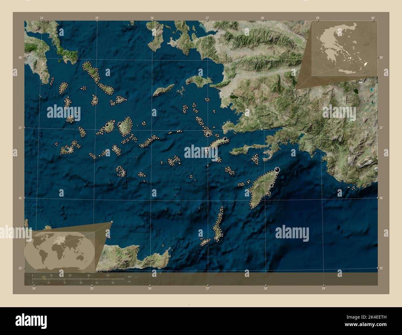 South Aegean, decentralized administration of Greece. High resolution ...