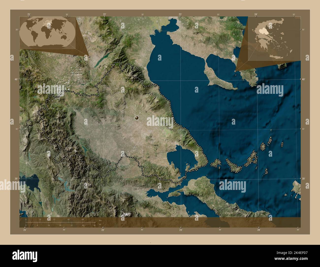 Thessaly, decentralized administration of Greece. Low resolution ...