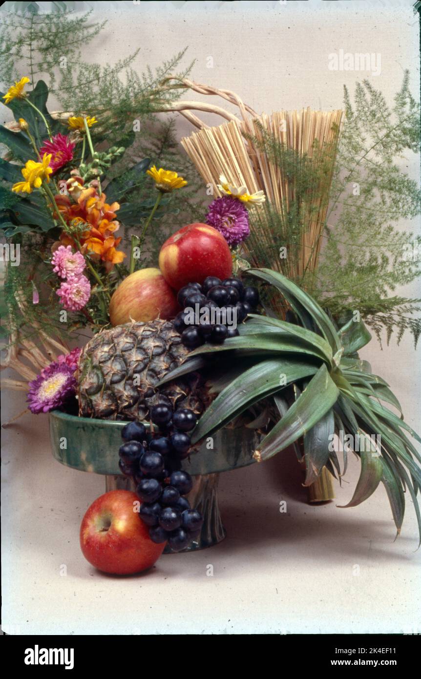 Flower and Fruit Arrangement, India Stock Photo - Alamy