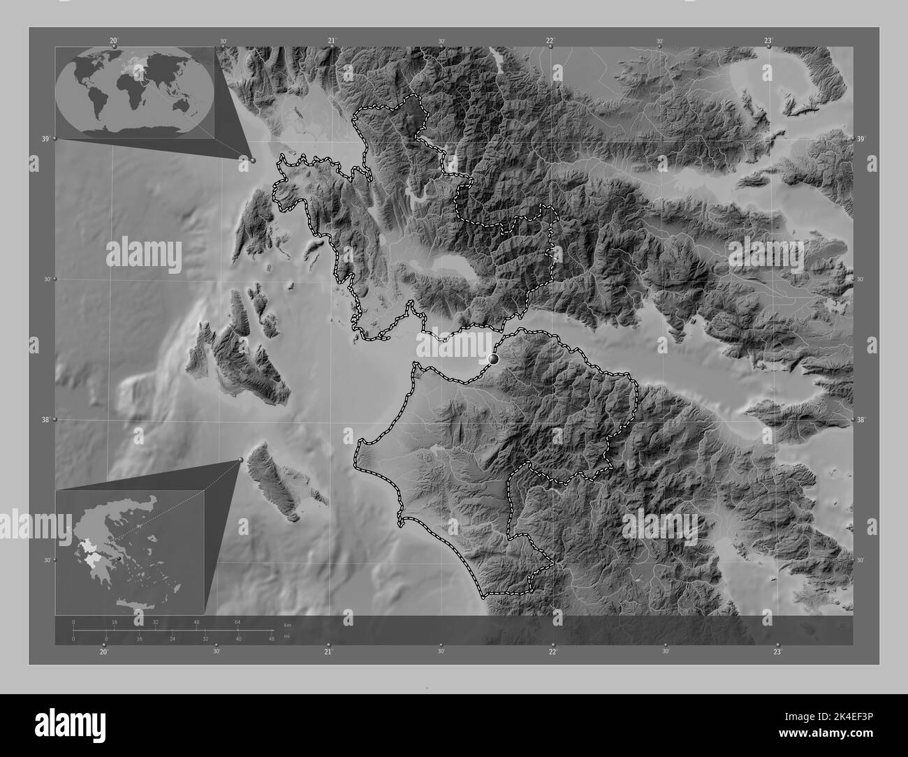 elevation map of greece