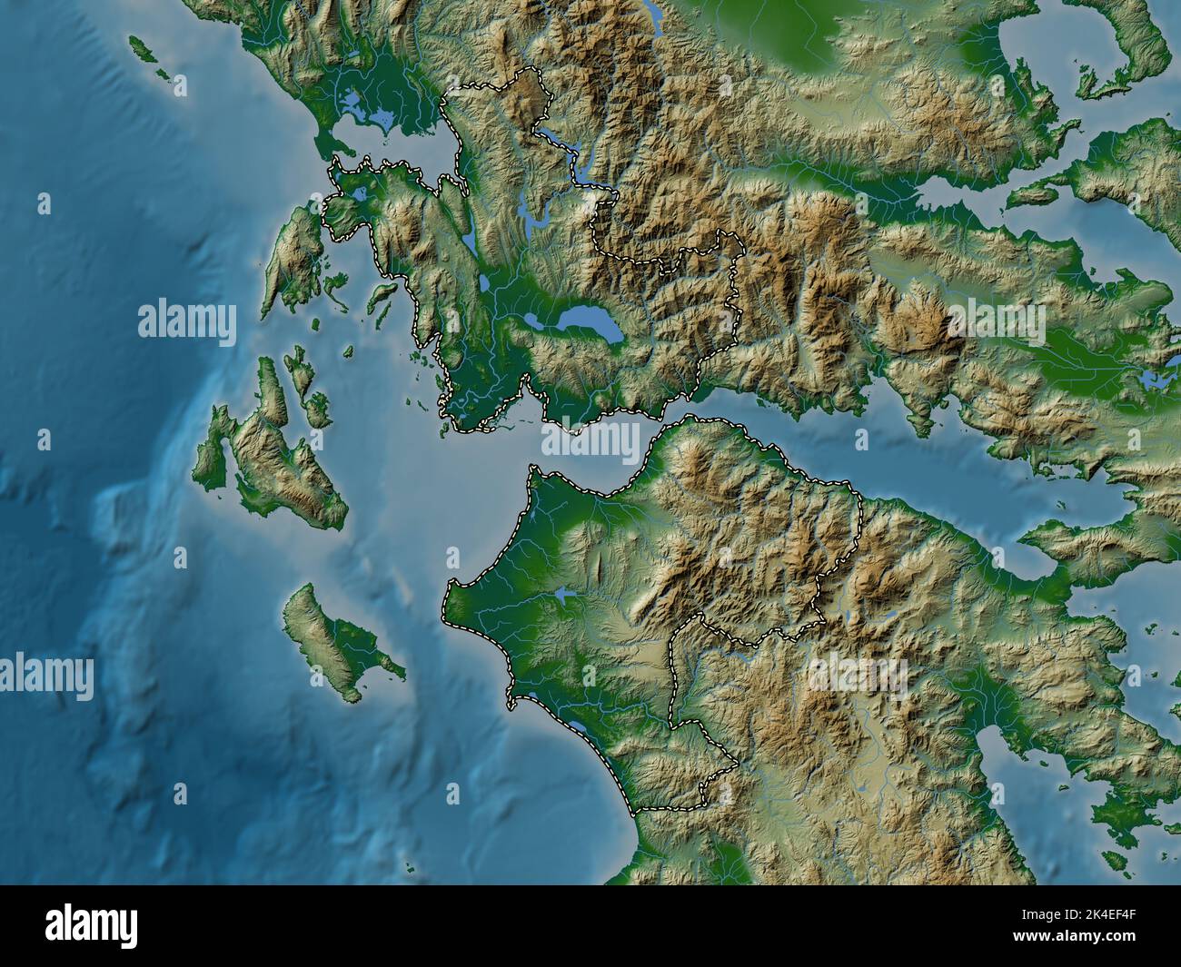 elevation map of greece