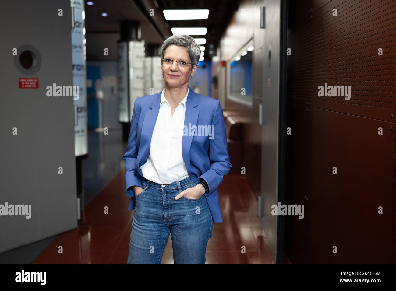 Portrait of EELV deputy Sandrine Rousseau ahead of an interview on ...