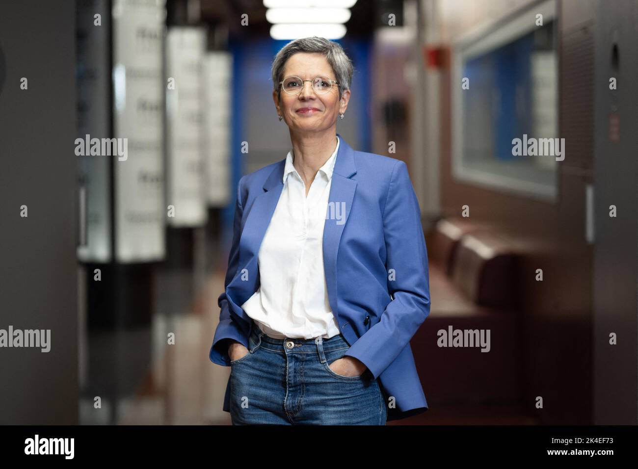 Portrait of EELV deputy Sandrine Rousseau ahead of an interview on ...
