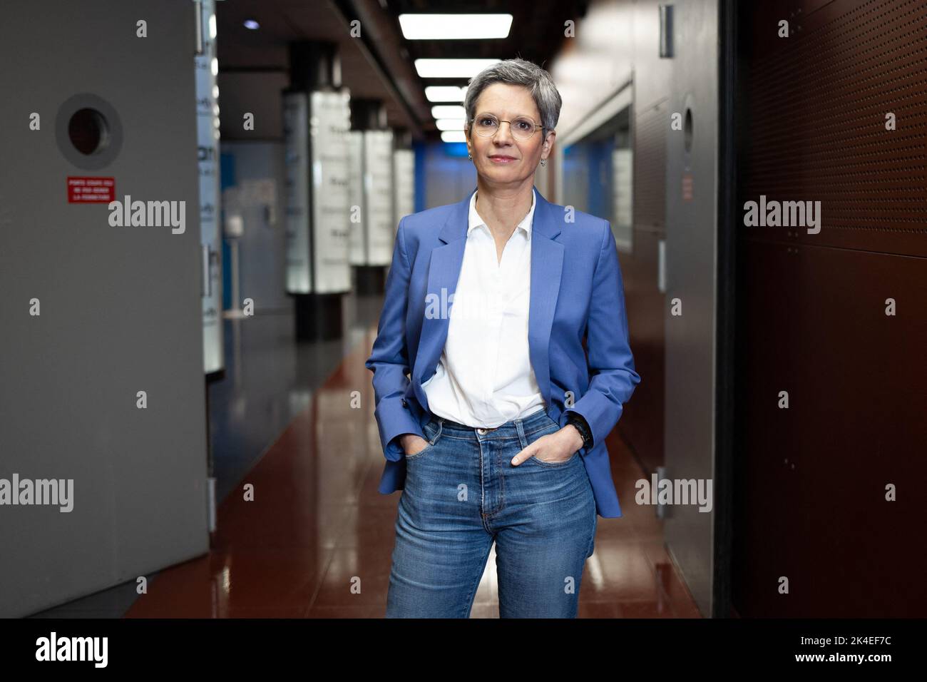 Portrait of EELV deputy Sandrine Rousseau ahead of an interview on ...