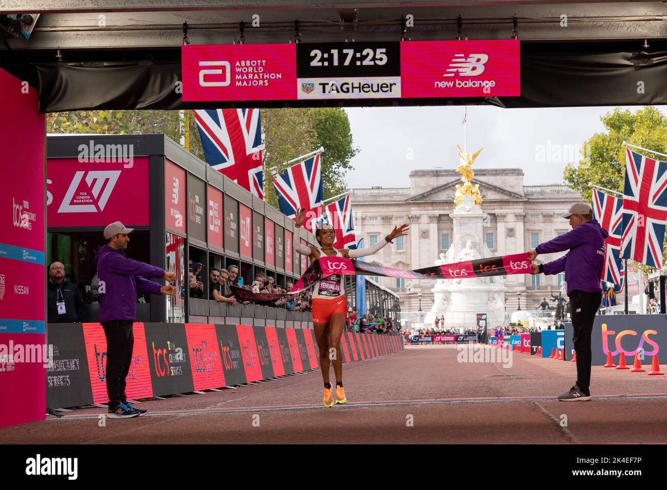 London, UK. 02nd Oct, 2022. Winner of the Elite Womens Marathon ...