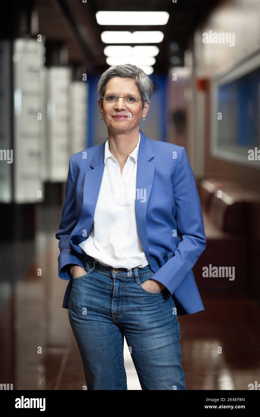 Portrait of EELV deputy Sandrine Rousseau ahead of an interview on ...