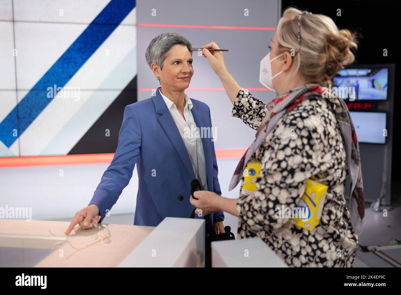 EELV deputy Sandrine Rousseau ahead of an interview on Dimanche en ...